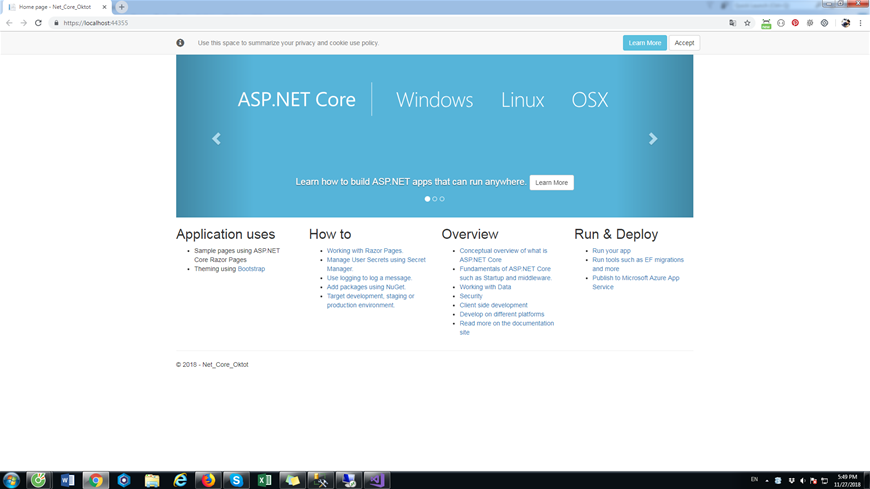 Cách cài đặt công cụ sử dụng và khởi tạo ASP.NET Core Web app trên windows